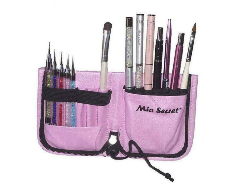 Mia Secret - Brush Holder Premier PINK with Design Brush 5pc Set (NB ...