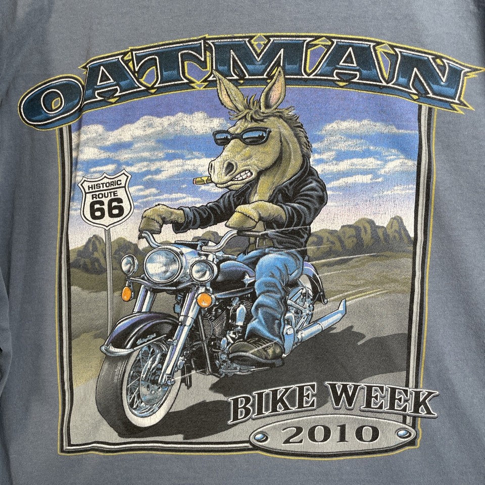 Route 66 T-Shirt Men's XL Blue 2010 Bike Week Oatman AZ Historic Route ...