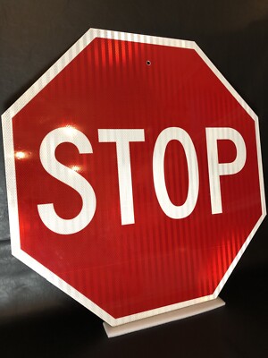 Stop Sign - Authentic DOT Reflective Aluminum Retired - 30”x30”x1/8 ...