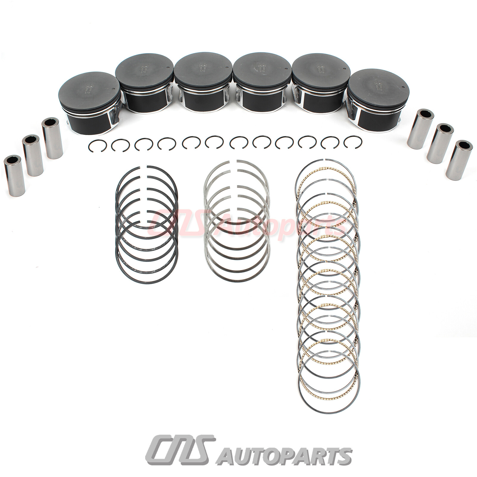 Fits 02-10 Dodge Ram Jeep Liberty Mitsubishi 3.7L Pistons & Rings ...