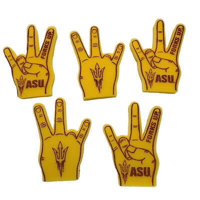 Arizona State Sun Devils "Forks Up" Gold Hand Foam Finger ASU Set 5 | eBay