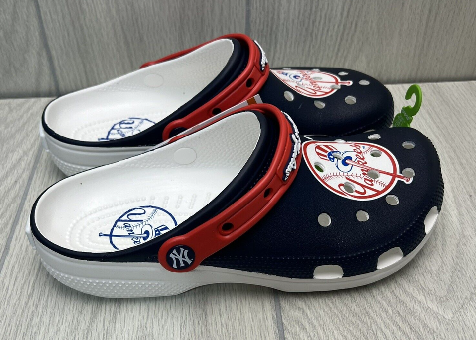 Crocs MLB New York Yankees Classic Clogs Blue Red White Mens 7/Womens 9 ...