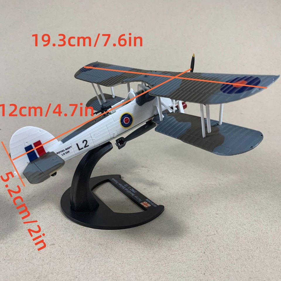 12cm 1/72 WWII British Navy Fairey Swordfish Aircraft Model High ...