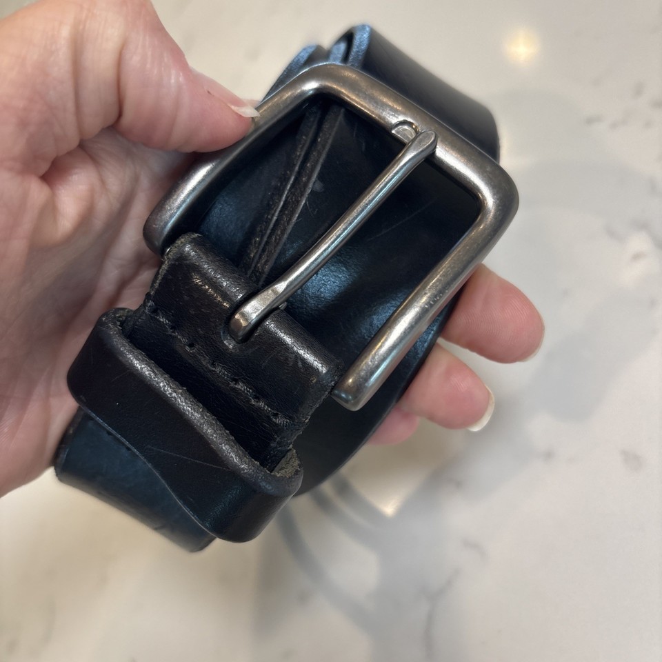 LEVI'S Black Genuine Leather Belt Size Large 40 11LV020099 1.5” Wide ...