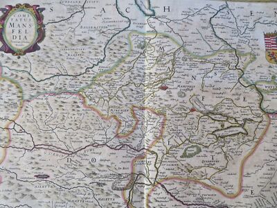 County of Mansfeld Germany Holy Roman Empire 1644 Jansson Hondius folio ...