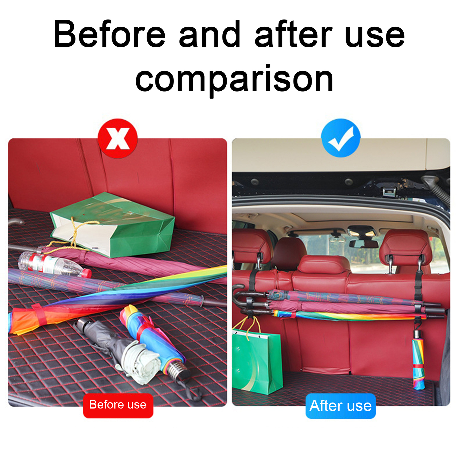 1 Pair Seat Hangers Stable Fish Rod Storage Seat Back Car Hangers Long ...