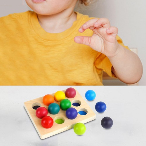 Rainbow Balls Montessori Toys Color Matching Toys Color Recognition Age ...