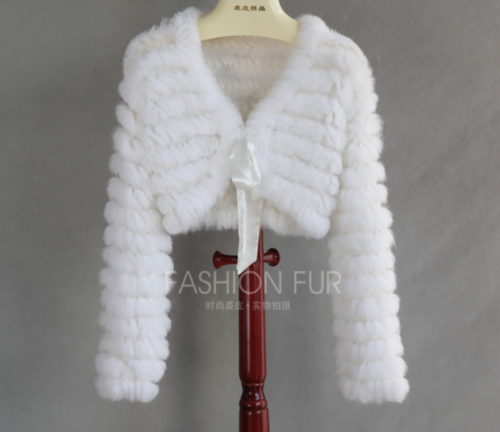 Women 100% Real Genuine Knitted Rabbit Fur Stole Cape Poncho Shawl ...