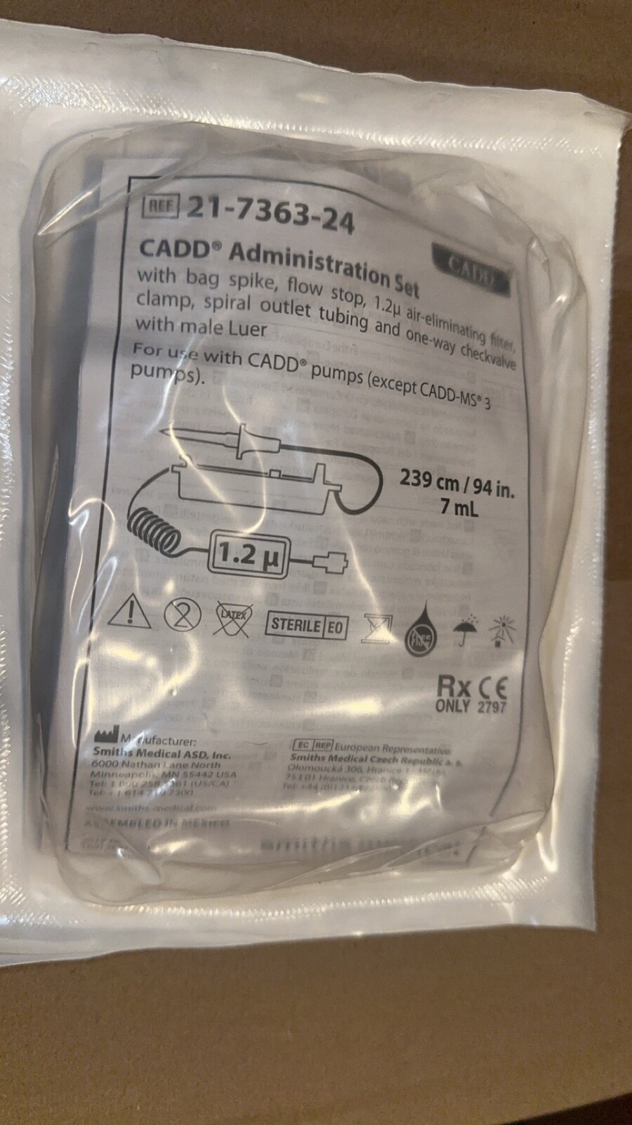 Box of 25 CADD administration kit W/ filter Ref. 21-7363-24 | eBay