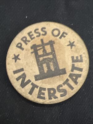 Press Of Interstate Wooden Nickel Numismatics Coin Press N376 | eBay