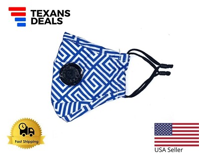 Reusable Washable Adult Breathable Cloth Face Mask with Air Valve | eBay