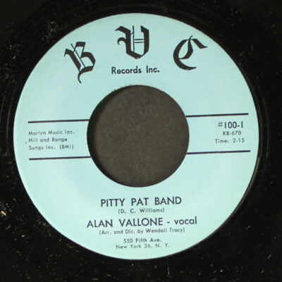 ALAN VALLONE: pitty pat band / time and the river BVC 7" Single 45 RPM ...