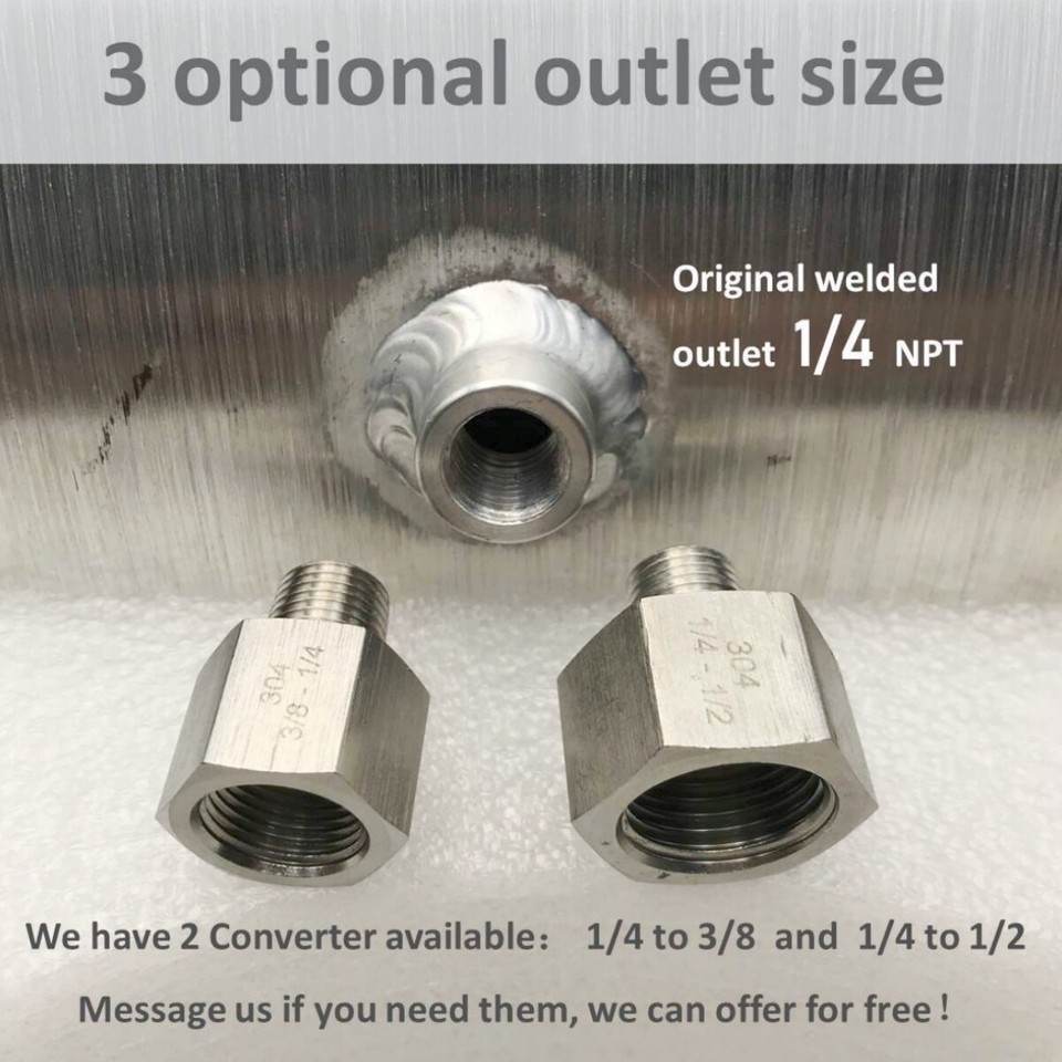 Round Spun Fuel Tank 6x20 2 1/8 Gallons 1/4 NPT Universal Gas Tank for ...