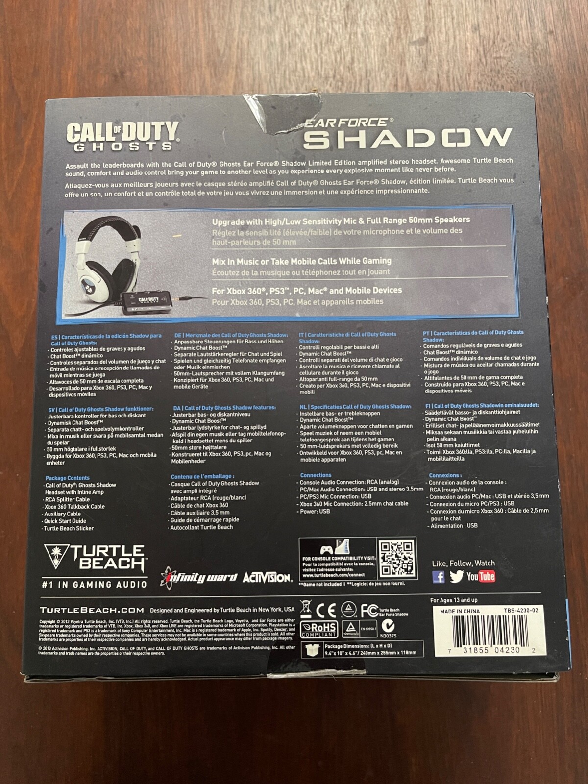 Turtle Beach Call of Duty Ghosts Ear Force Shadow Limited Edition ...