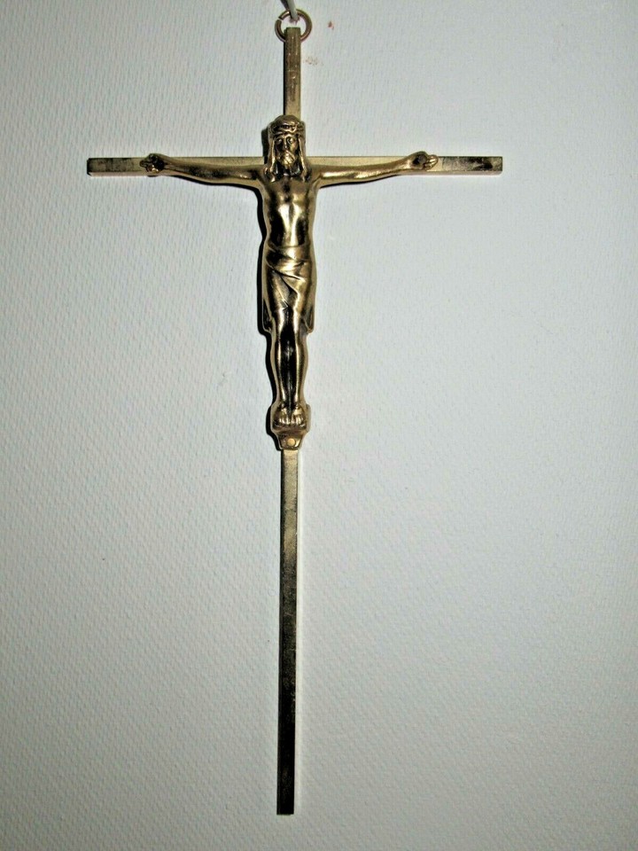 Vintage Crucifix Gold Tone Wall Hanger | eBay