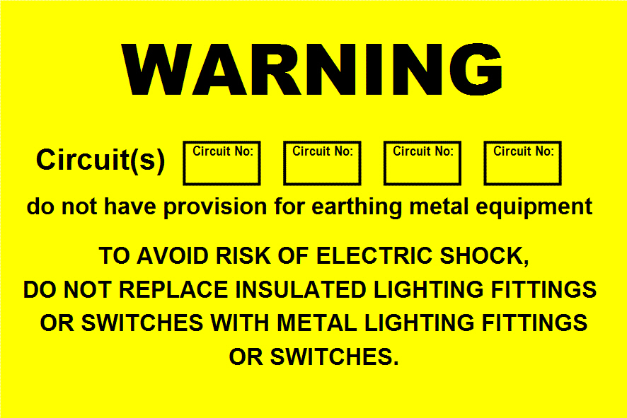Warning Circuits Labels / Stickers (76 x 51mm) non rip -Electrical ...