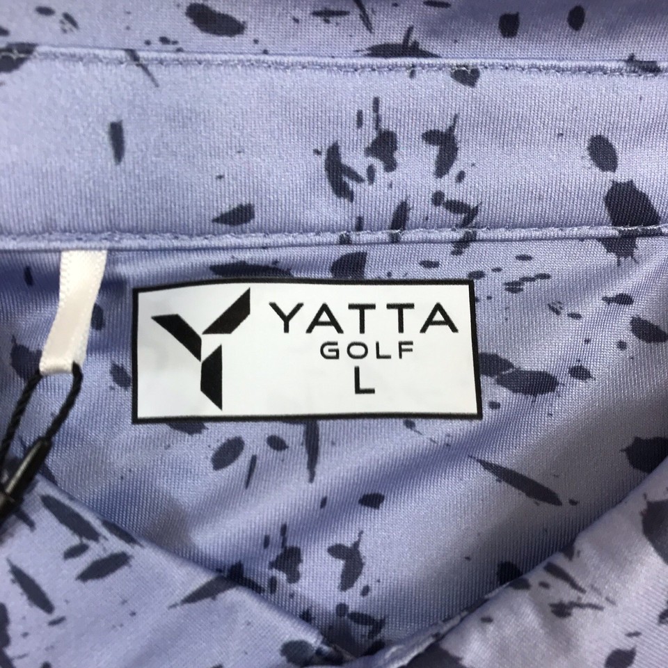 Yatta Golf Mens Large Polo Shirt Slate Flecks New Purple | eBay