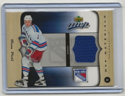 05-06 2005-06 Upper Deck MVP Materials #MTP Tom Poti New York Rangers ...