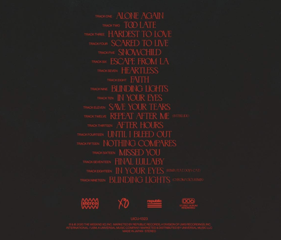 THE WEEKND AFTER HOURS WITH BONUS TRACKS DELUXE EDITION JAPAN CD 4BT | eBay