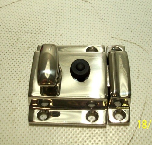 Rim Latch Set Stainless Steel Surface Mount LOCKABLE W/ TURN KNOB ...