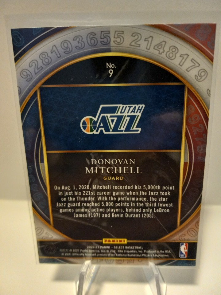 2020-21 Select DONOVAN MITCHELL #9 NUMBERS INSERT | eBay