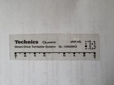Technics SL-1200 MK2 Schriftzug / Decals (UV-DTF Transfer Kit) | eBay