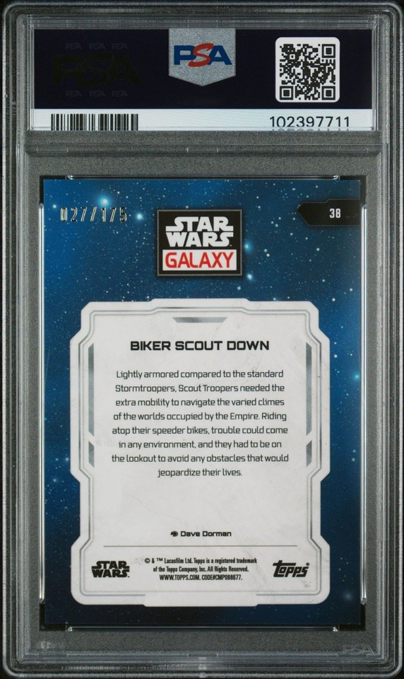 2024 Topps Chrome Star Wars Galaxy #38 Biker Scout Down Aqua Lava /175 ...