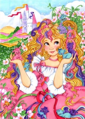 Set of TWO 4x6 Lady Lovely Locks & Castle Cotton Craft Quilting Fabric ...