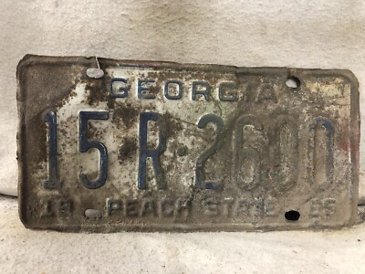 Vintage 1965 Georgia License Plate | eBay
