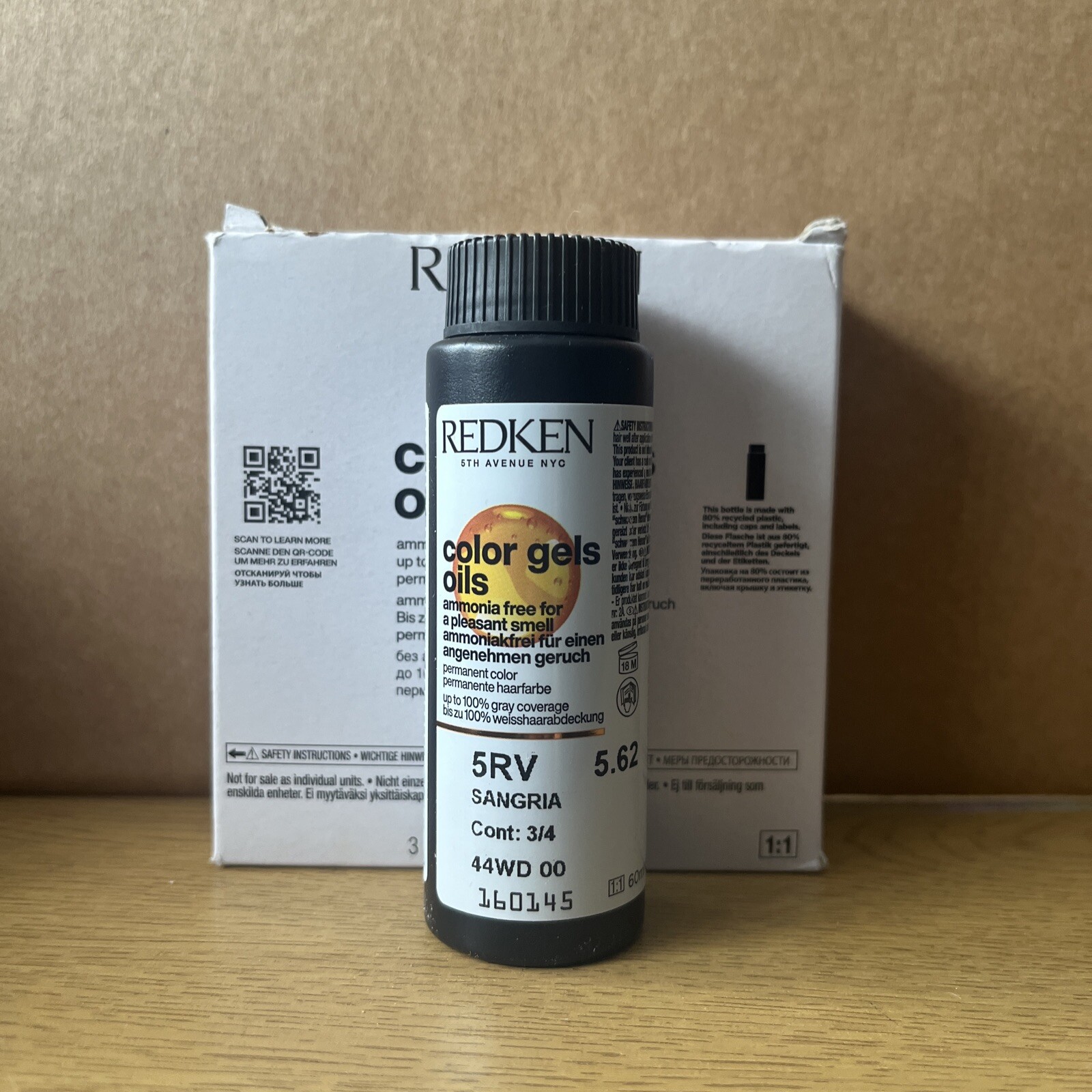 Redken Ammonia Free Color Colour Gels Oils Liquid Permanent 60MLx3 5RV ...