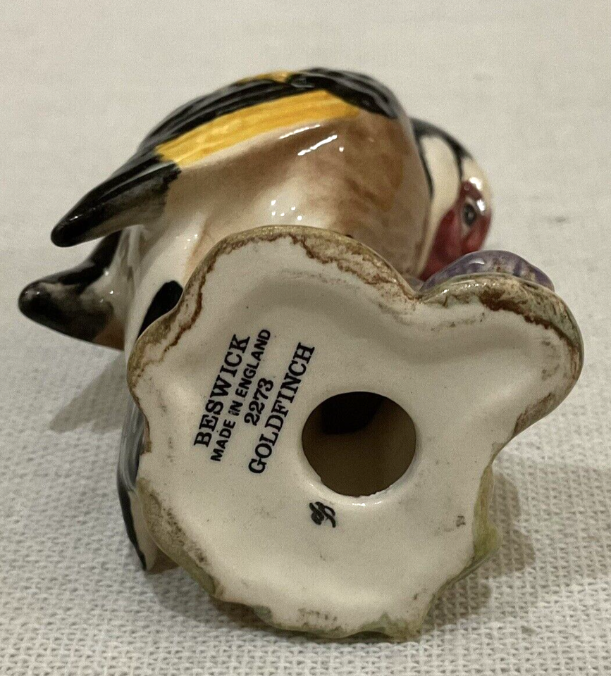 Vintage Beswick Goldfinch Porcelain Bird Figurine Made England #2273 ...