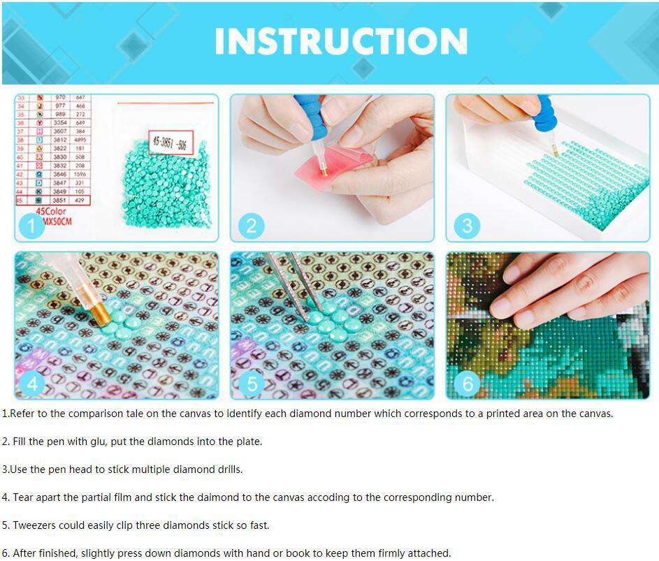 Full Round Drill Diamond Painting DIY Cartoon Mouse Rhinestone Wall ...