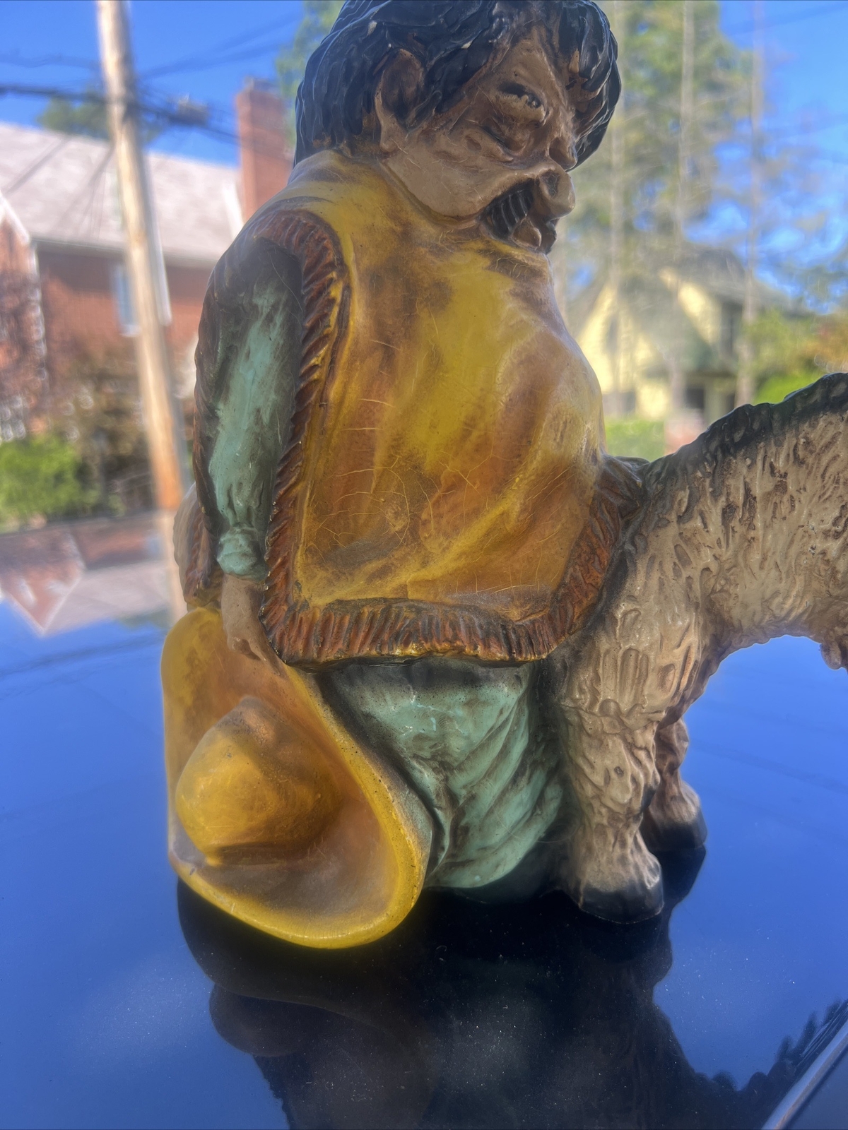 1972 Universal Statuary 9 1/2" Mexican Poncho Riding Donkey Statue ...