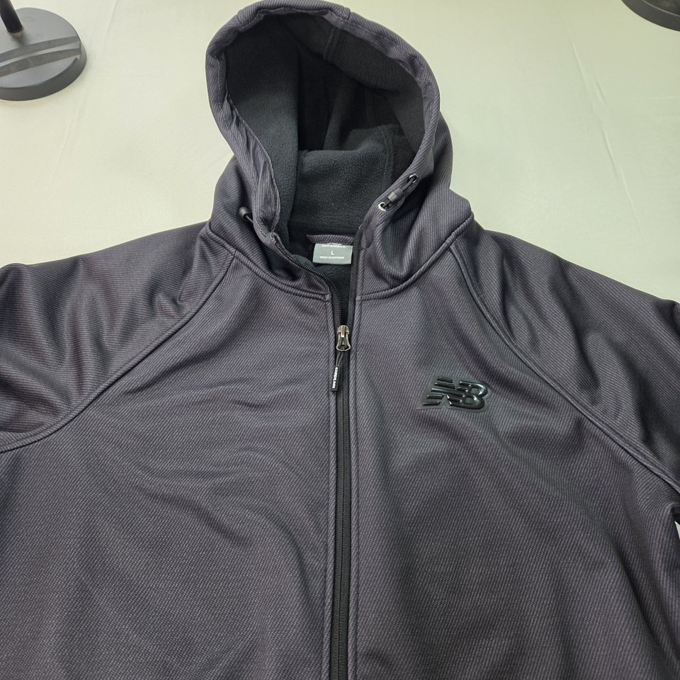NWT New Balance Ladies Hooded Fleece Lined Jacket. Gray/black Size L ...