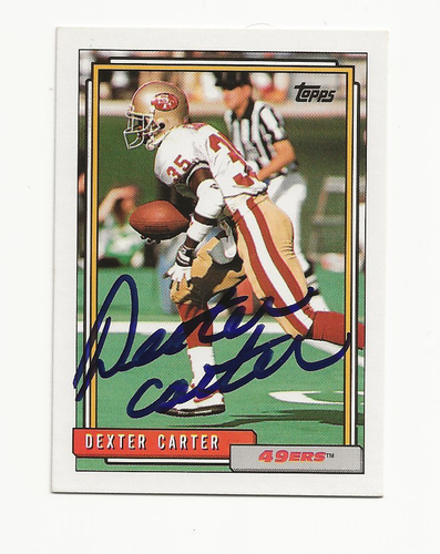 DEXTER CARTER 49ERS AUTOGRAPHED CARD | eBay