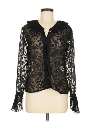 Libra Women Black Long Sleeve Blouse M | eBay