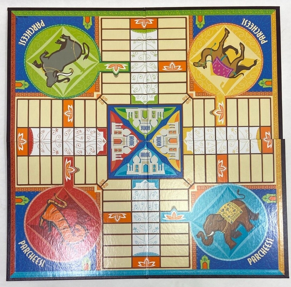 2001 Hasbro Parcheesi Classic Board Game Of India - Replacement Parts ...