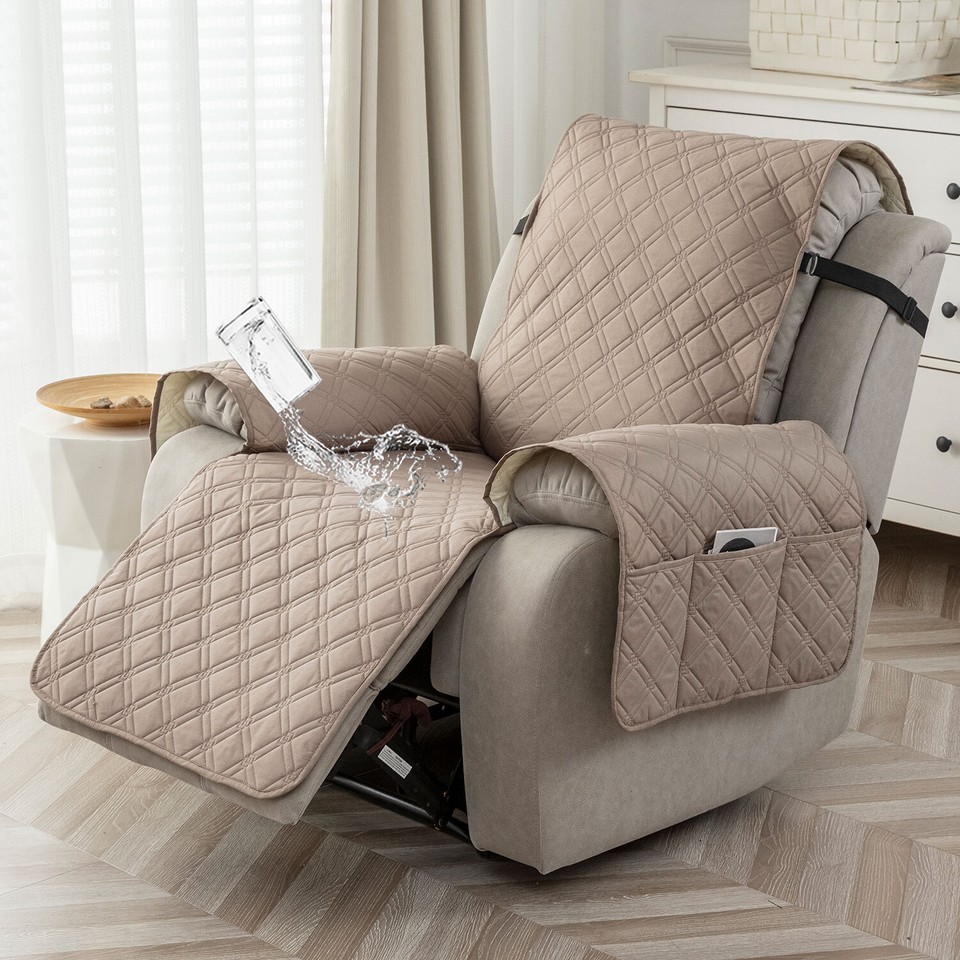 100% Waterproof Recliner Chair Cover Non Slip Recliner Covers for ...