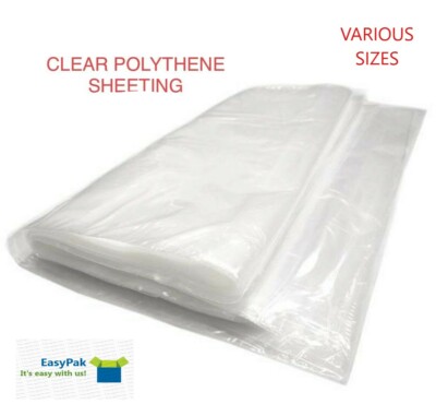 Heavy Duty Clear Polythene Plastic Sheeting (Various sizes available ...