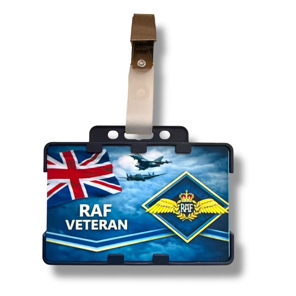 British Military Veteran Commemorative Printed Card , Card Holder ...