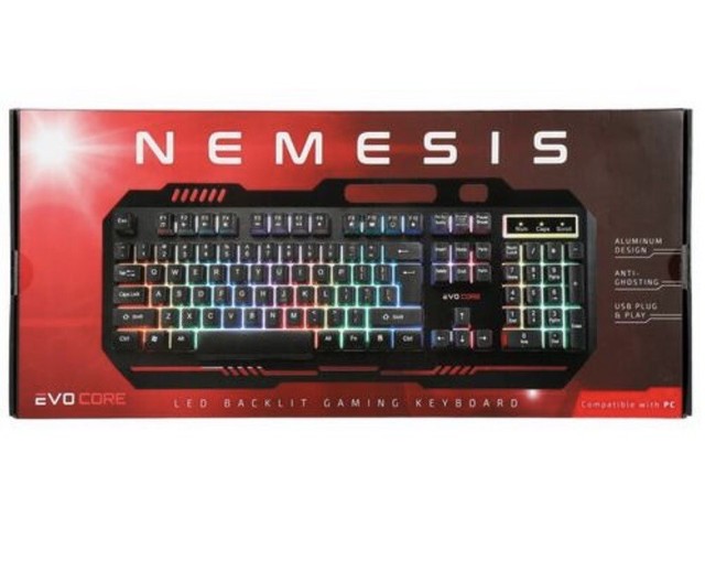 Merkury Innovations EVO Core Nemesis LED Backlit Gaming Keyboard - (MI ...