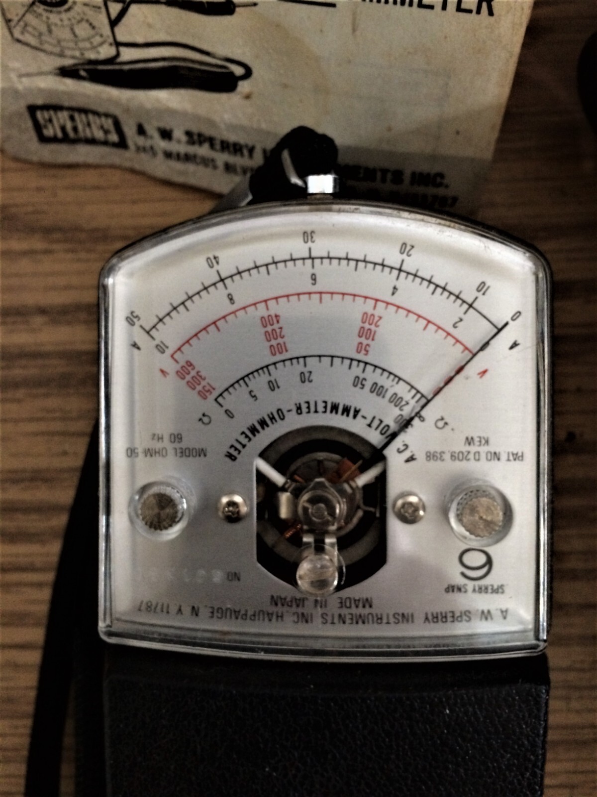 Sperry Snap 6 Swivel Meter Head Clamp On AC AMP, AC Volt, Ohms Meter ...