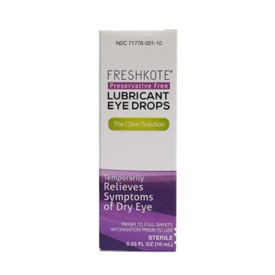 Freshkote Preservative-Free Lubricant Eye Drops Dry Eyes, 0.33 Oz. | eBay