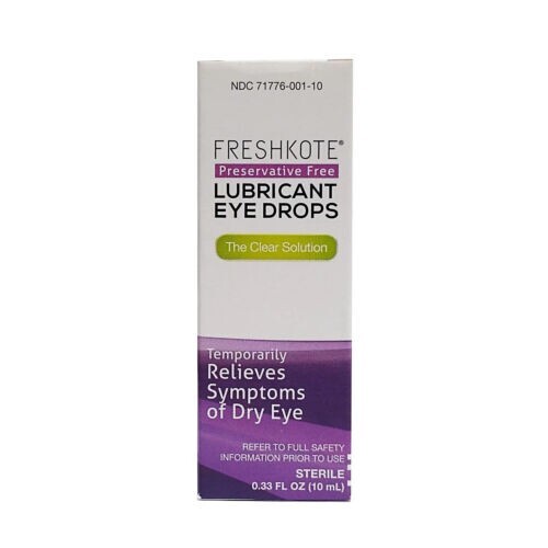 Freshkote Preservative-Free Lubricant Eye Drops Dry Eyes, 0.33 Oz ...