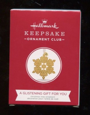 2018 Hallmark Keepsake Ornament - GOLD SNOWFLAKE - Club Exclusive KOC ...