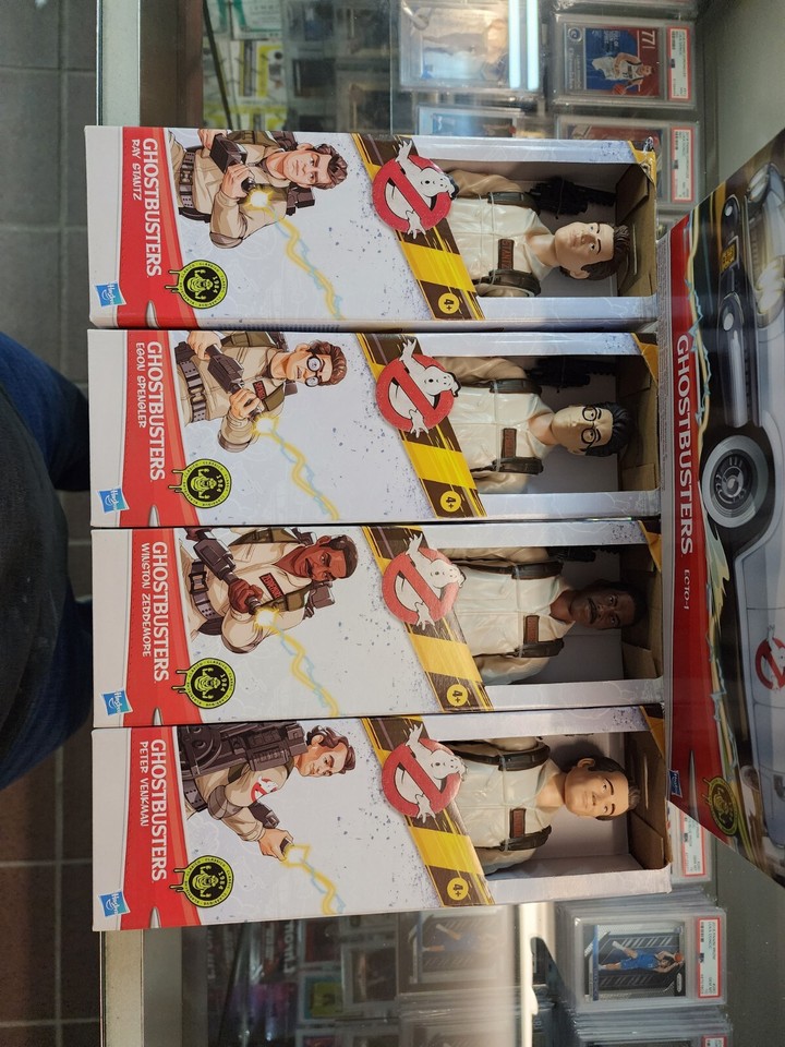 NEW Ghostbusters Classic 1984 Style 4-12" Action Figures + Ecto-1 Model ...