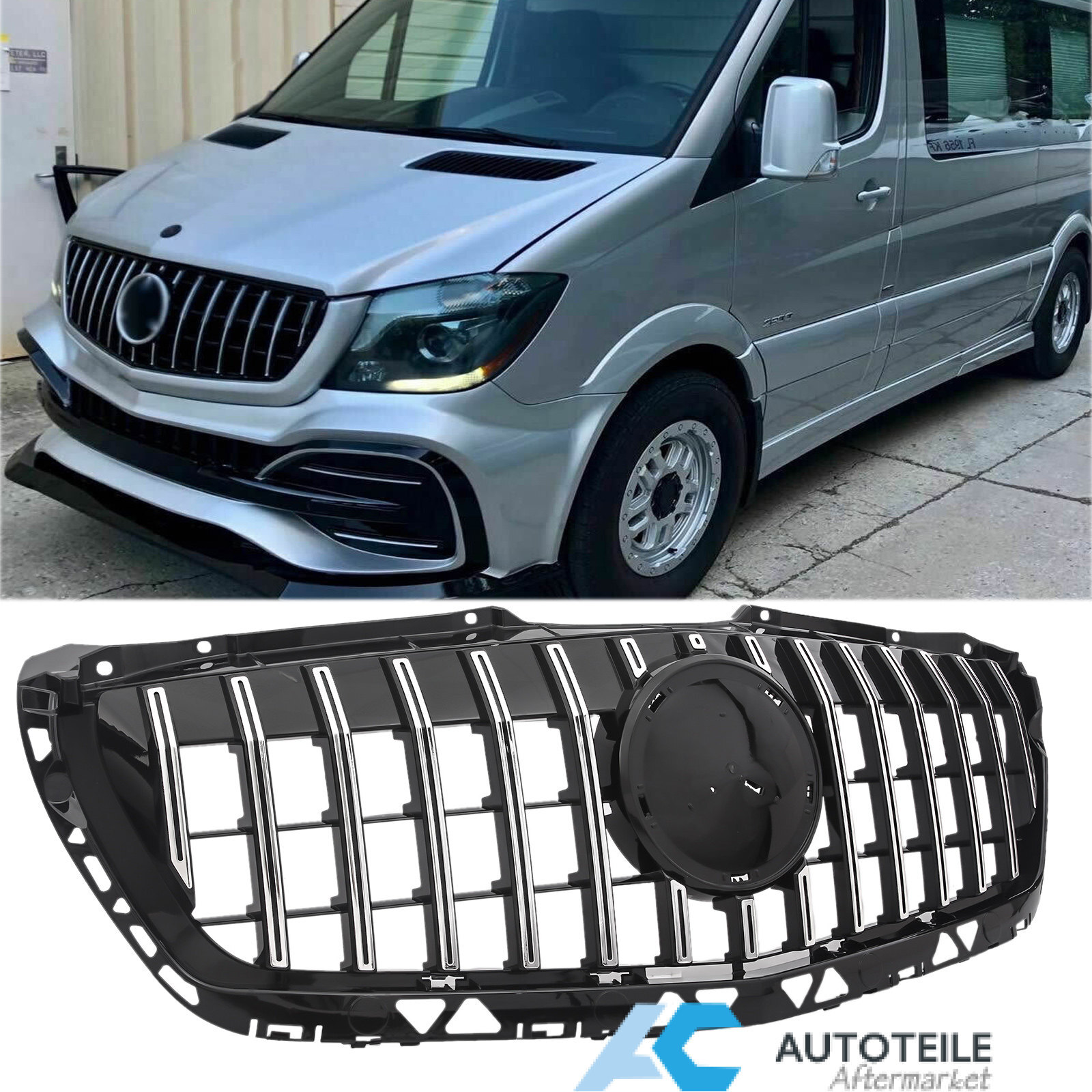 Front Grill Bumper Grilles GT Style For Mercedes Sprinter W906 2013 ...