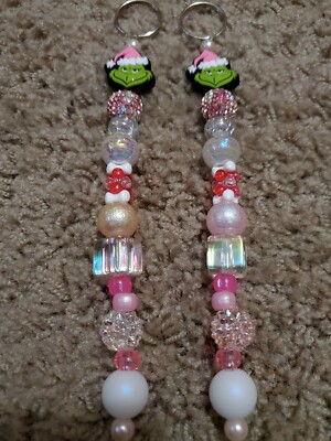 Pink Grinch Christmas Keychain | eBay