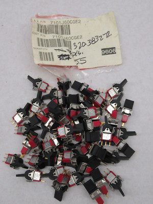 Lot of 55 C&K 7101-J60CGE2 rocker switch 2A 250VAC / 5A 120VAC NEW | eBay