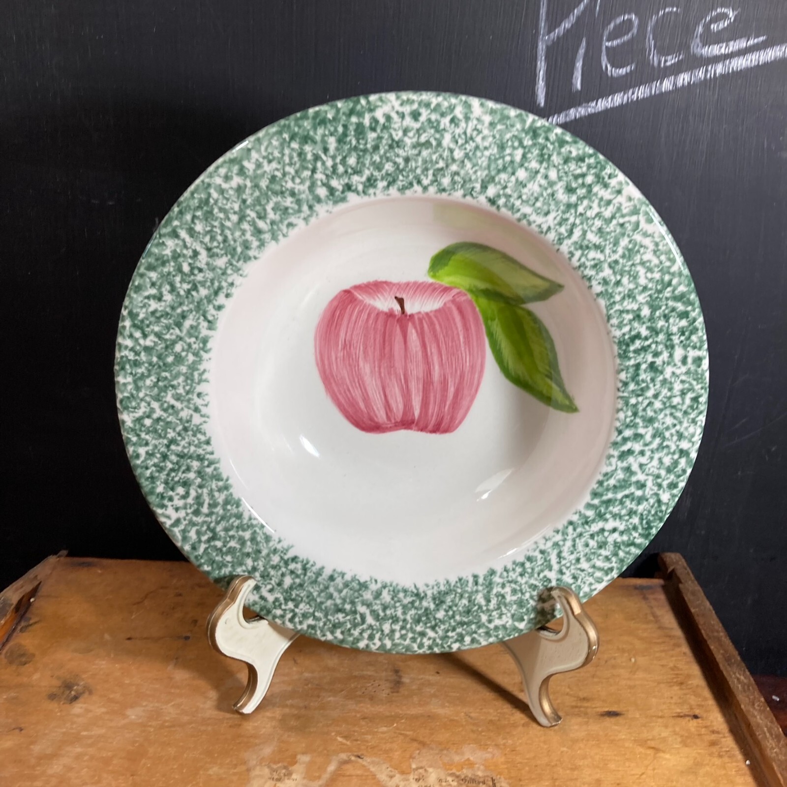 Laurie Gates Green Apple Stipple Los Angeles Pottery | eBay